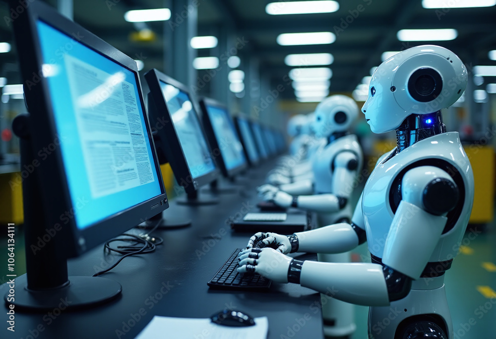 automated robots monitor machines remotely smart factories efficient ...