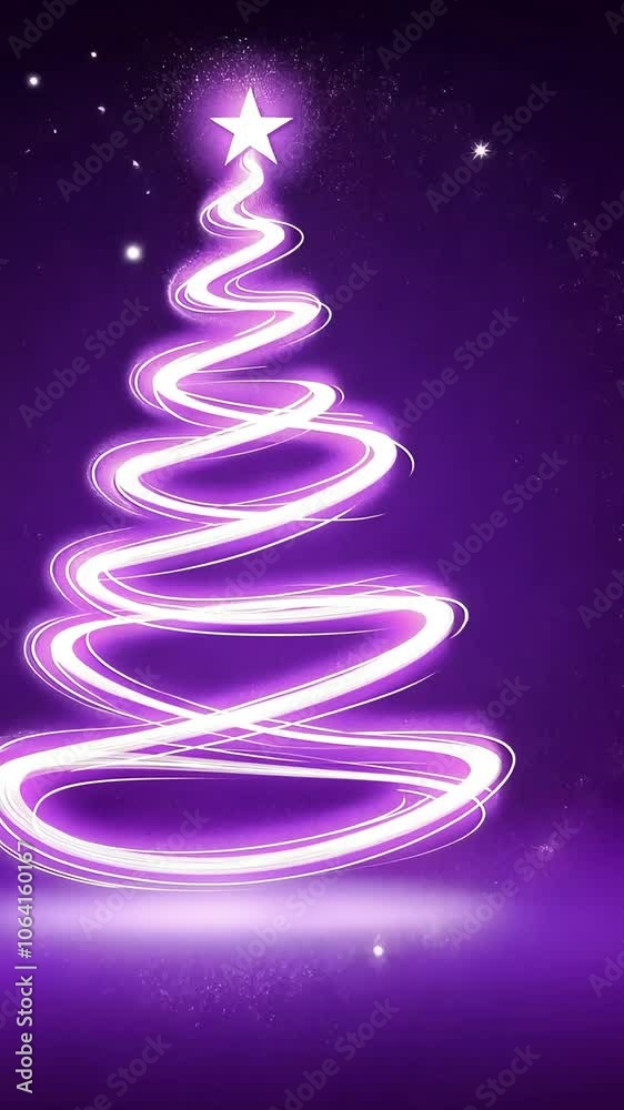 Christmas Tree Animation Background for Opening Video with Sparkling ...