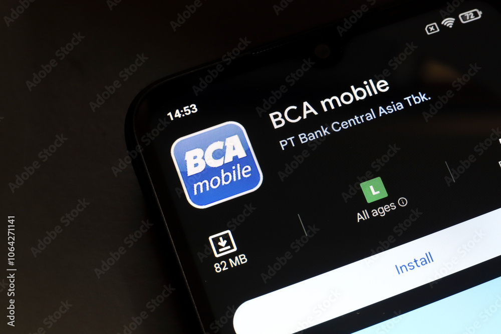 November 4, 2024, Brazil. In this photo illustration, the BCA Mobile ...