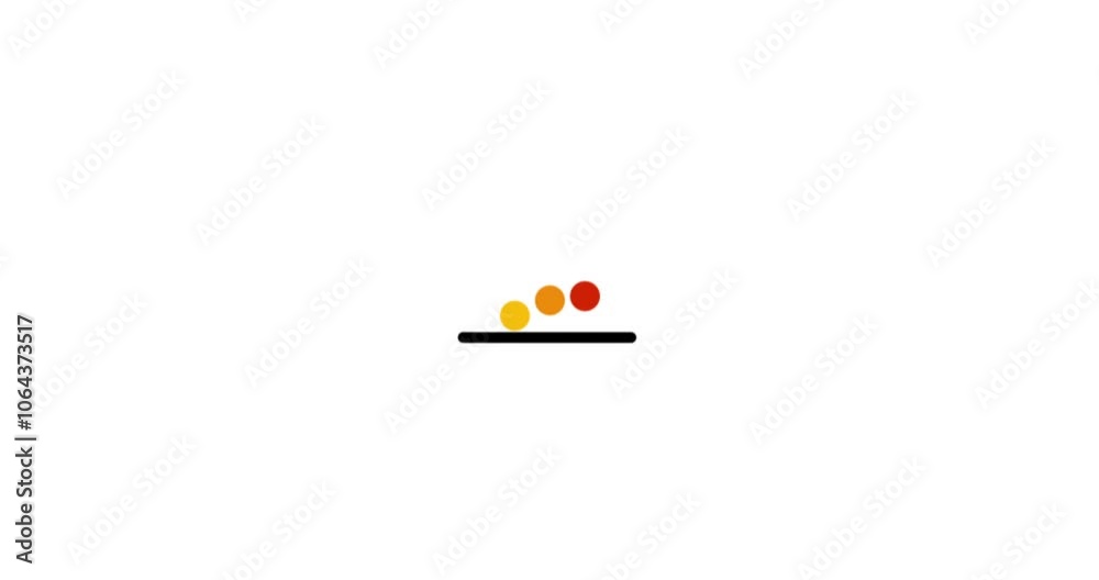Falling balls animation for loader screen. Loading animation of circles ...