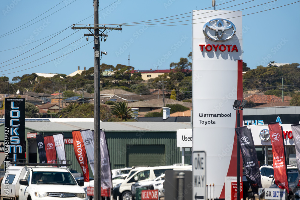 A Toyota car dealership in Warrnambool, Australia with the distinctive ...