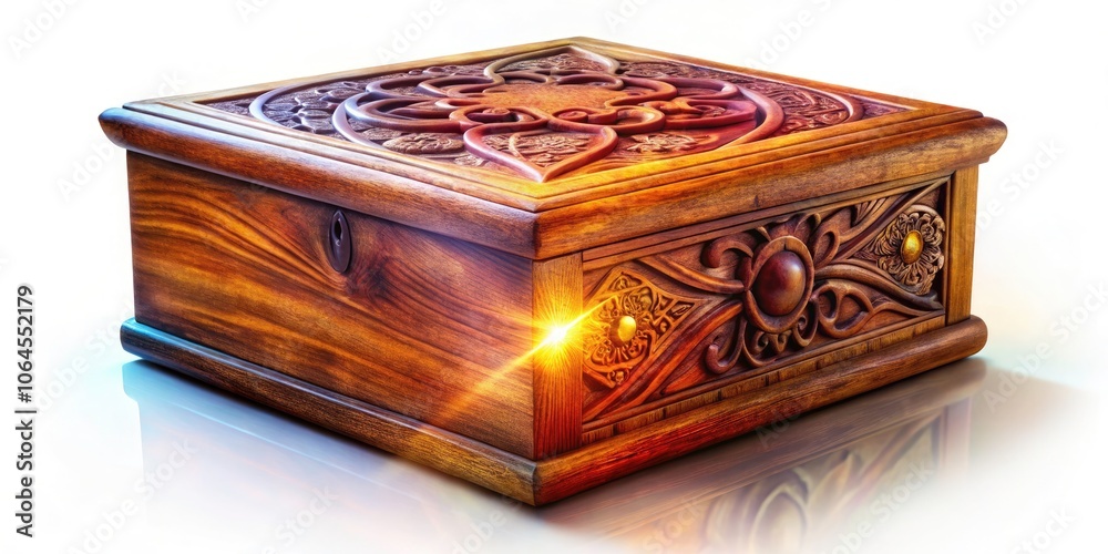 Wooden Magic Box Isolated on White with Transparent Background PNG for ...