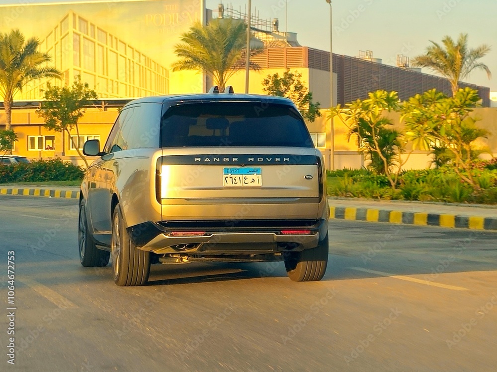 Cairo, Egypt, October 31 2024: The Land Rover Range Rover on the road ...