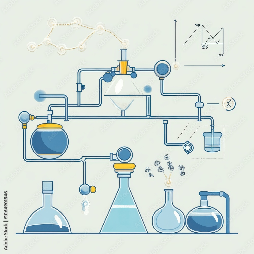 Flowchart depicting the Haber process for ammonia synthesis with ...