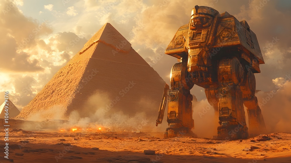 A Jaeger resembling an ancient Egyptian Pharaoh with ornate armor ...