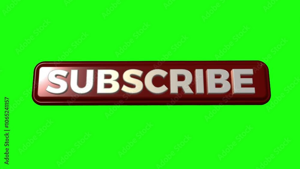 Looping animation of the text "SUBSCRIBE". 3d 4k. subscribe on a transparent background ...