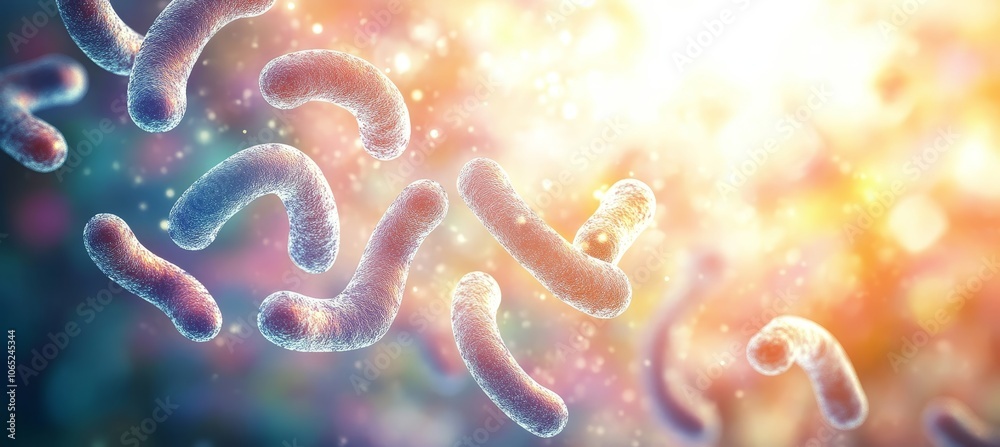 Microscopic View of Lactobacillus Bacteria, Promoting Probiotic and Gut ...