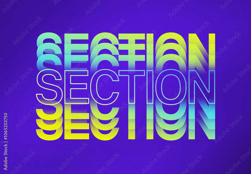 Separation Duplicate Text Effect Mockup Stock Template | Adobe Stock