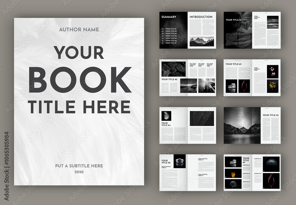 Book Template Layout Stock Template | Adobe Stock