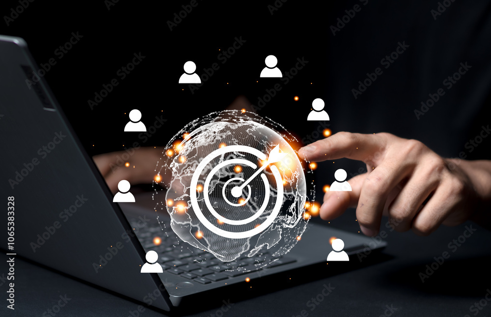 Sampling, analysis, population business research. Marketing target ...