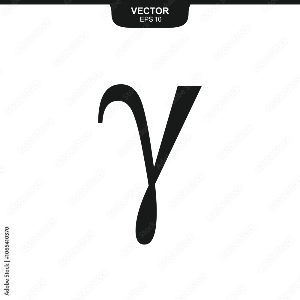 Poster Gamma lowercase symbol, third letter of the Greek alphabet ...