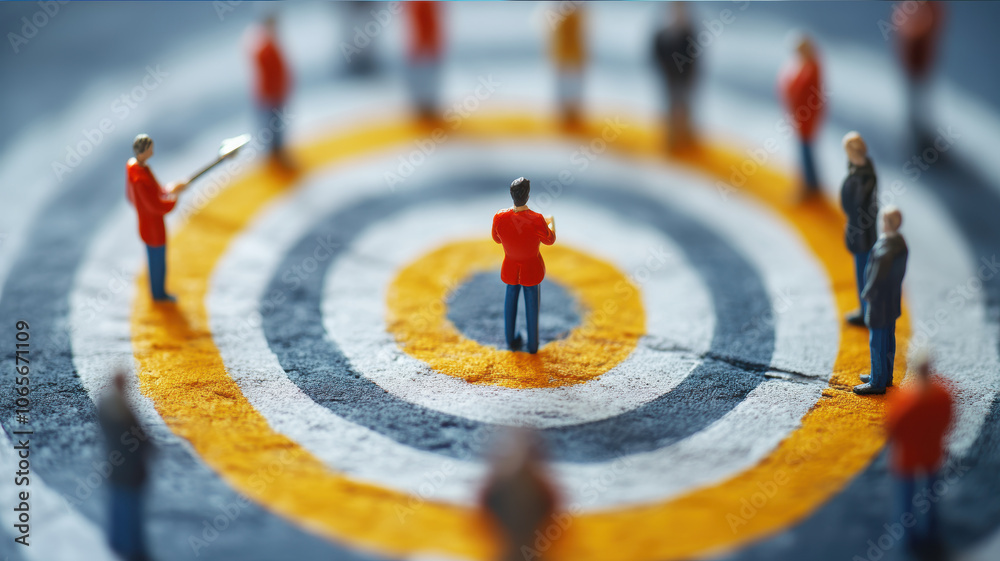 Business strategy focusing on customer engagement, with central figure ...