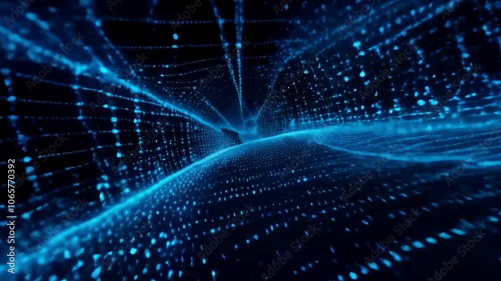Loopable Illustrative 3D Animation of Neural Network. Concept: Chatbot ...