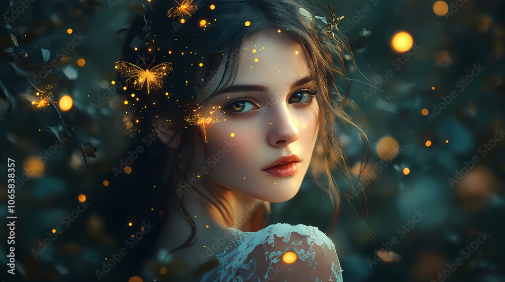 Magic firefly photo overlays, fireflies photoshop overlay, light effect ...