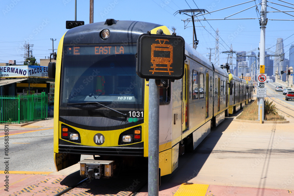 Los Angeles, California – June 28, 2024: Los Angeles METRO Rail train ...