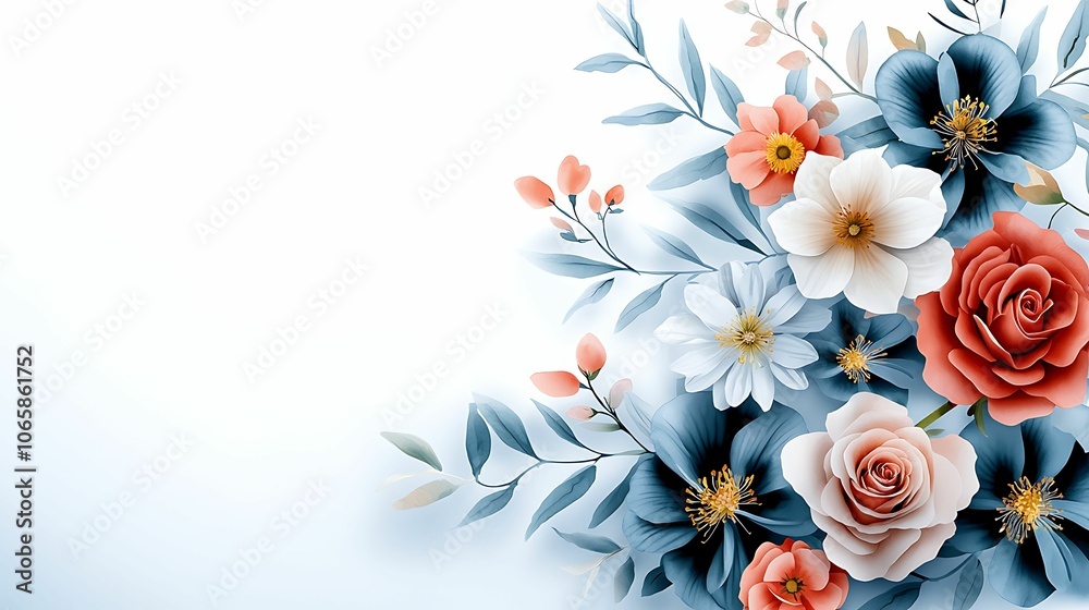 Elegant floral arrangement on soft background a visual celebration of ...