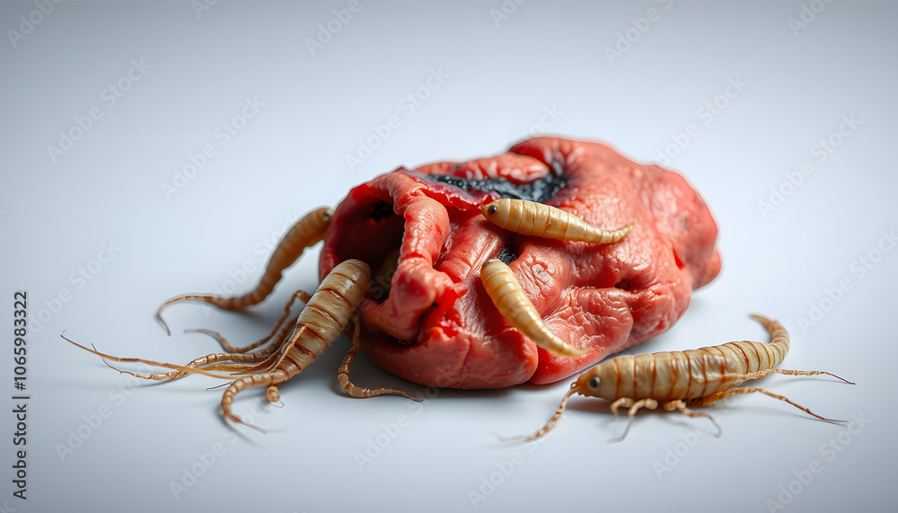 Wound care concept: Symbolizing wound debridement with a fake wound and ...