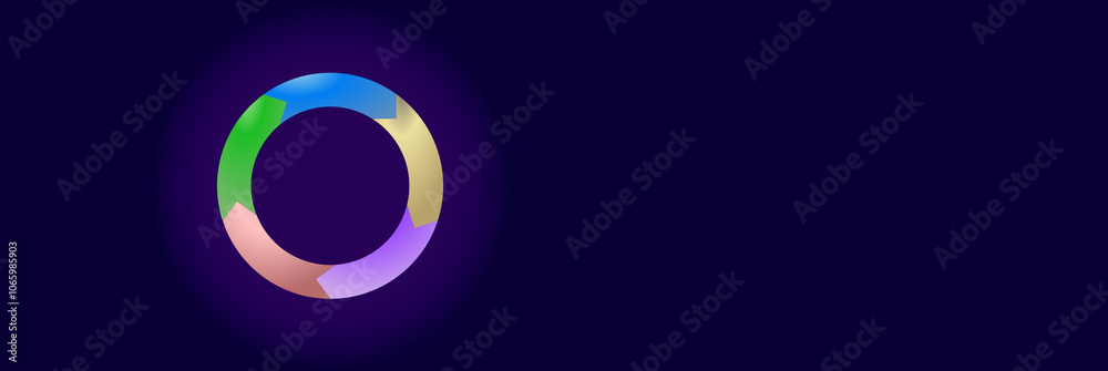 Virtuous circle diagram without text, wheel of seven-sevenths ...