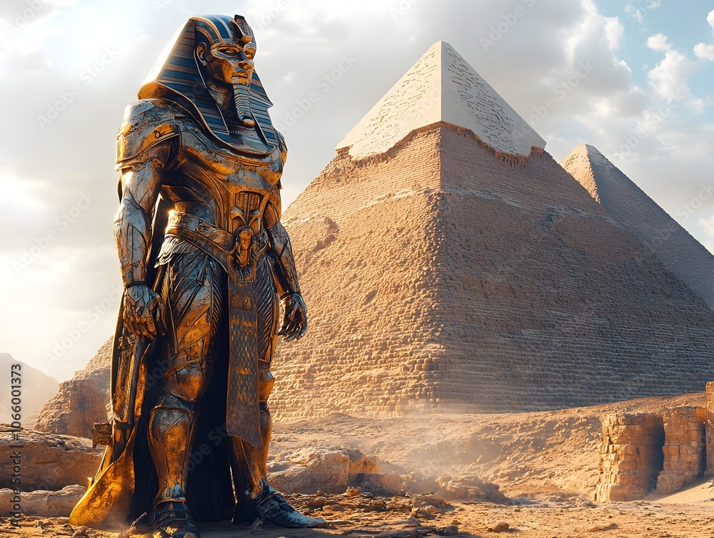 A Jaeger resembling an ancient Egyptian Pharaoh with ornate armor ...