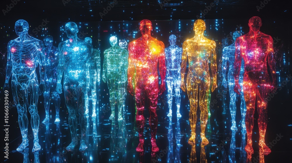 Photo & Art Print The digital representation of the human body and its ...
