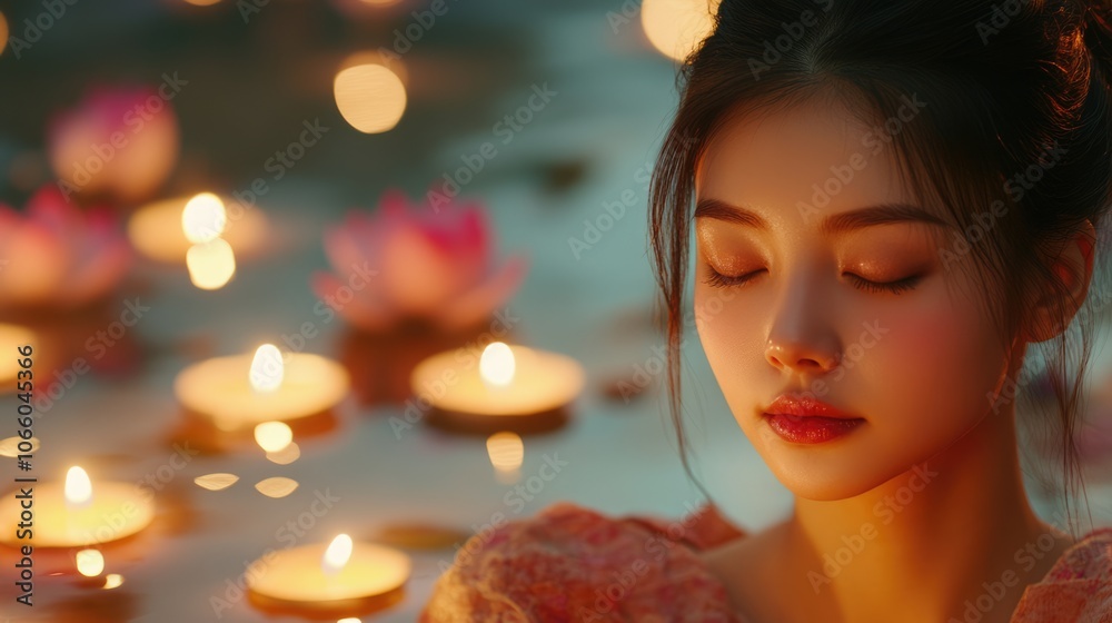 Beautiful young Asian woman taking spa procedures at luxury salon ...