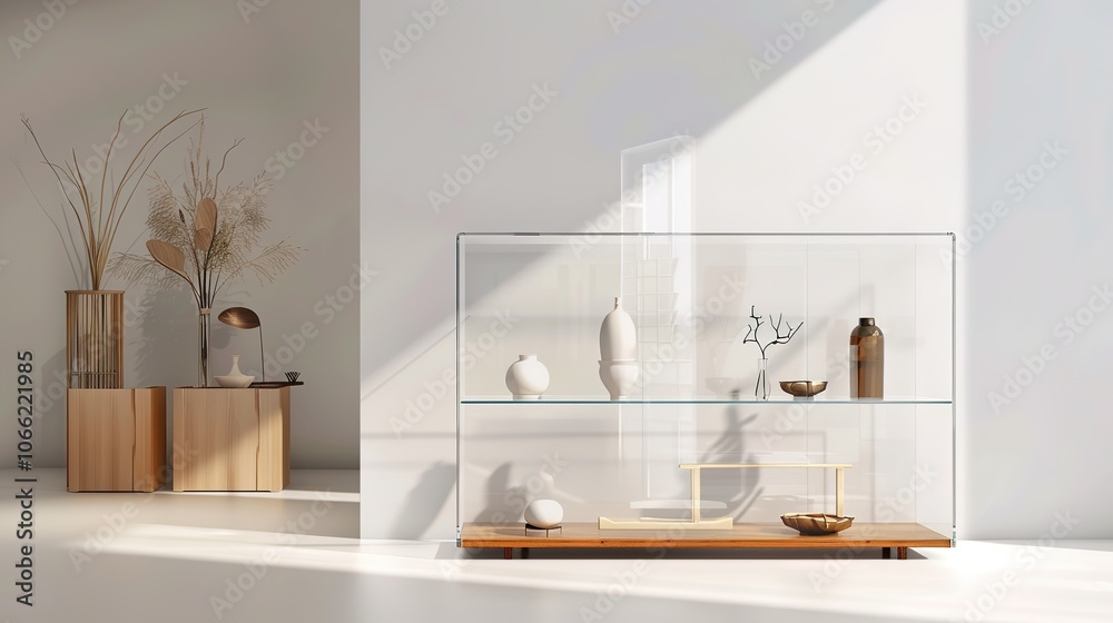 Transparent Glass Display Stand - a sleek and modern visual. The ...
