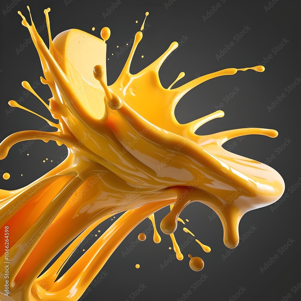 Dynamic Cheese Splash Effect with vivid details and smooth texture, for ...
