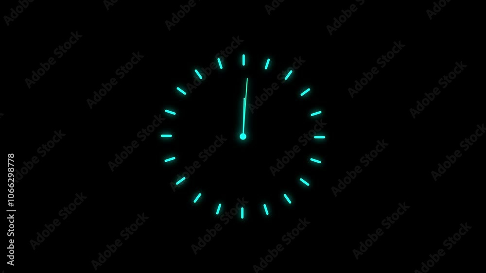 Animation of an analog clock spinning. Clock icon with moving hands ...