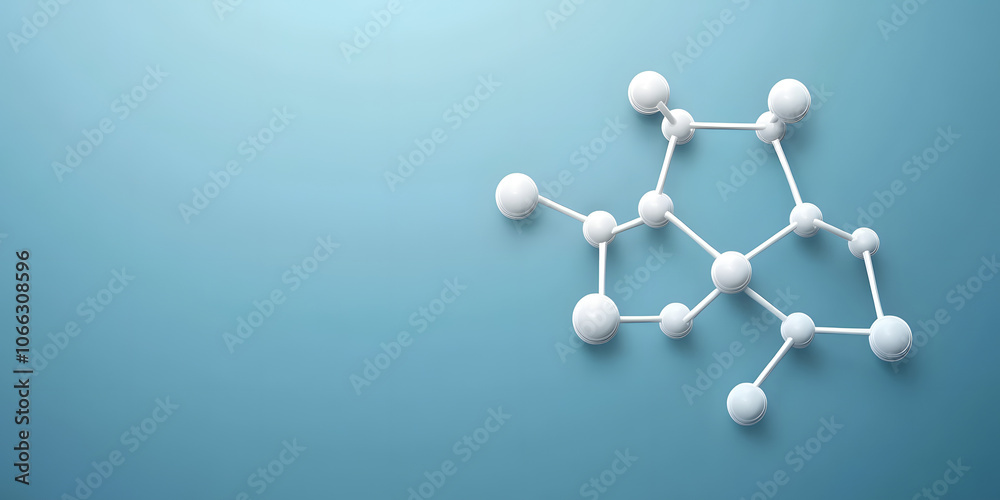 Ultra realistic molecule structure 3D rendering, molecule, physics ...