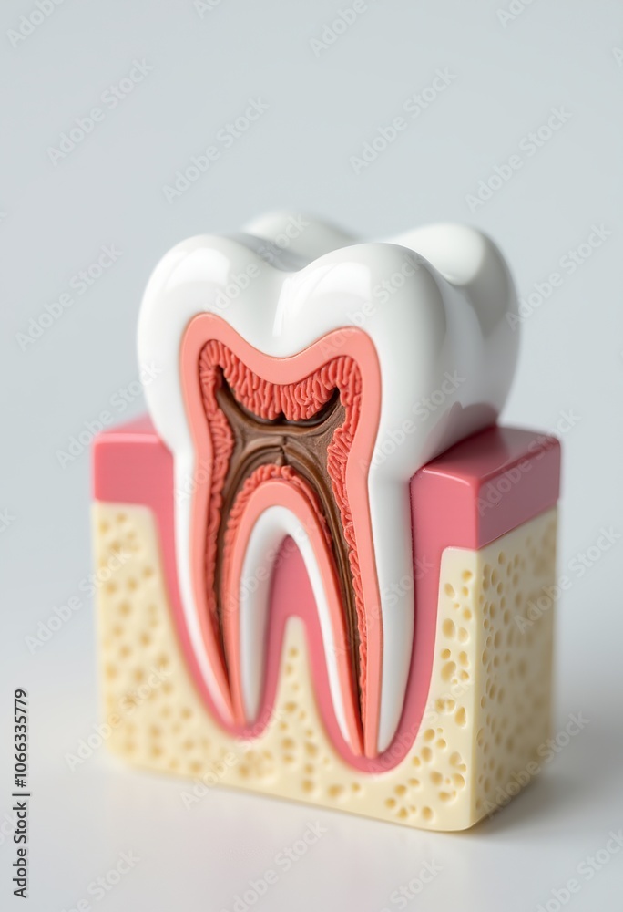 3D Tooth Anatomy Model: Detailed Dental Structure Illustration for ...