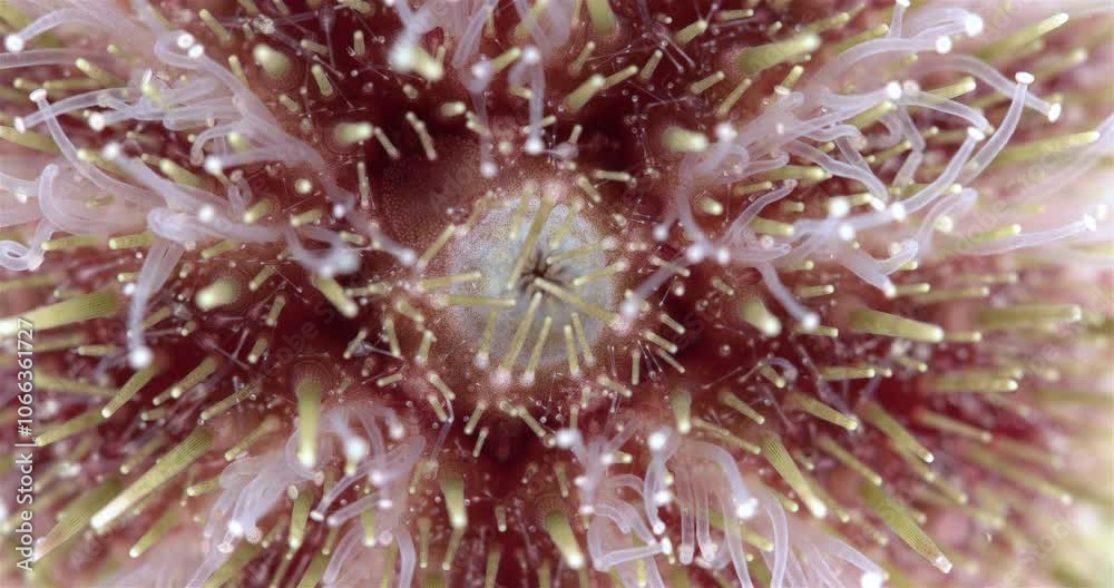 Periproct or anal orifice sea urchin strongylocentrotus pallidus under ...