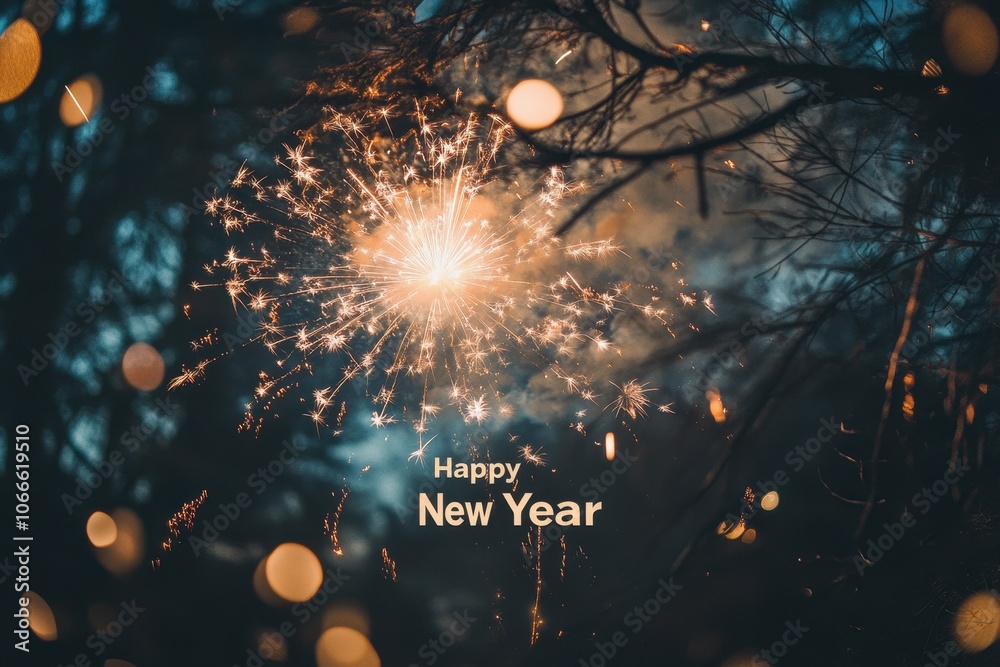 Silent Fireworks Collage: Photos of silent fireworks displays with soft ...