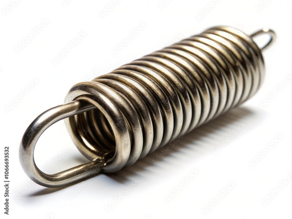 Detailed Low Light Photography of a Used Metal Coil Spring with One ...