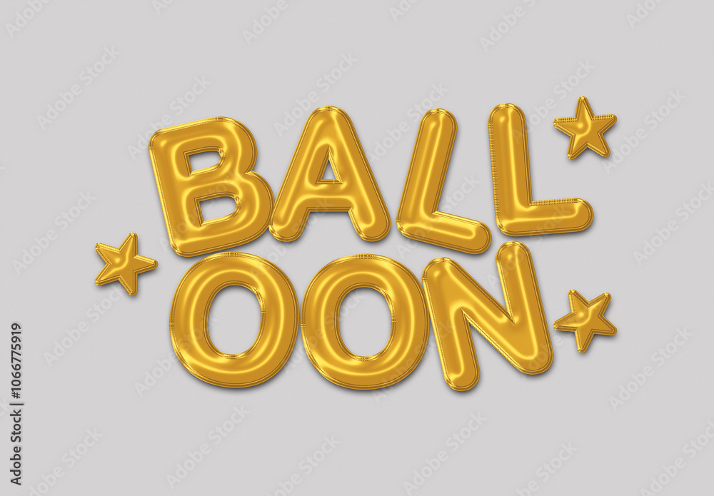 Text Effect Balloon Stock Template | Adobe Stock