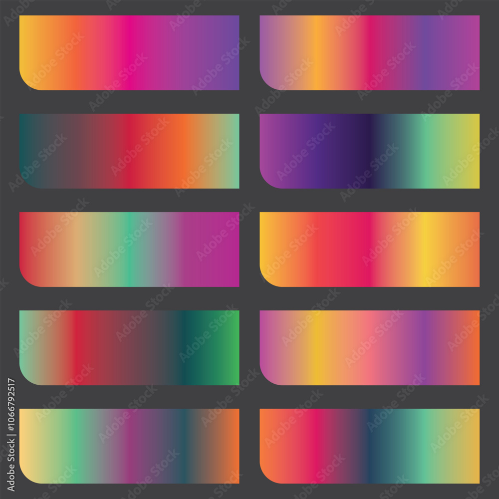 Gradients vector set gradients glossy bright colors backgrounds. Vector ...