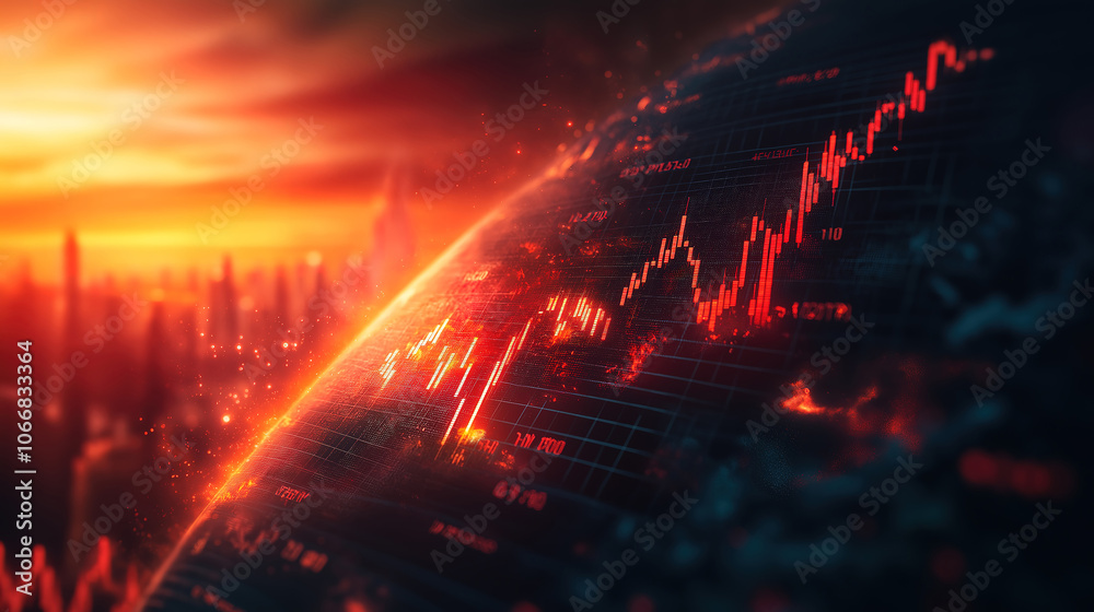 Global economic recession in 2025 as graphs reflect the ongoing effects ...