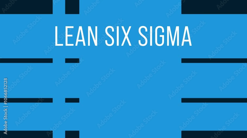 Lean Six Sigma Blue Lines moving Dots Circular Rotating Text Stock ...