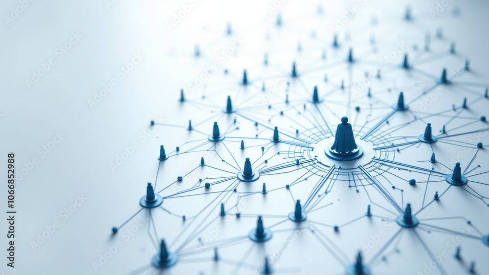 This is a conceptual image featuring interconnected spheres, which ...