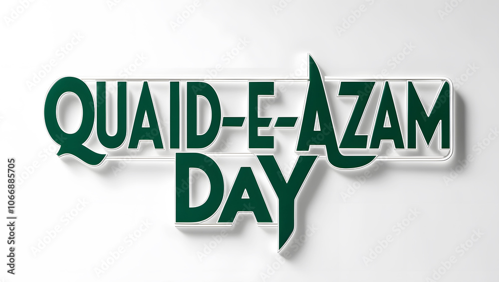 Lettering Quaid-e-Azam Day. 25th December. Great print for poster ...