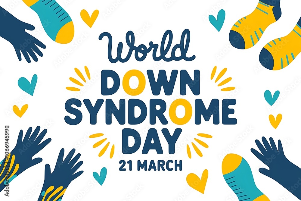 Celebrate World Down Syndrome Day with Unity and Awareness Art Stock ...