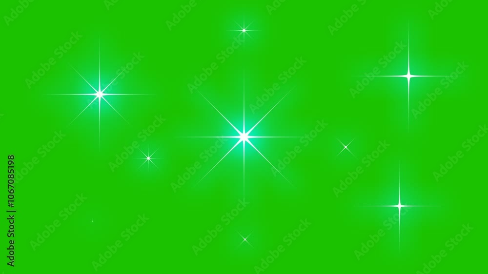 Twinkling stars animation, white cartoon, flat, vector, doodles style ...