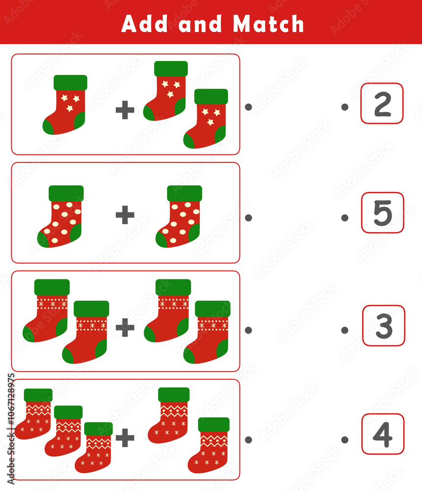 Christmas activity sheet. Addition for Kids. Fun Math Logic Puzzles for ...