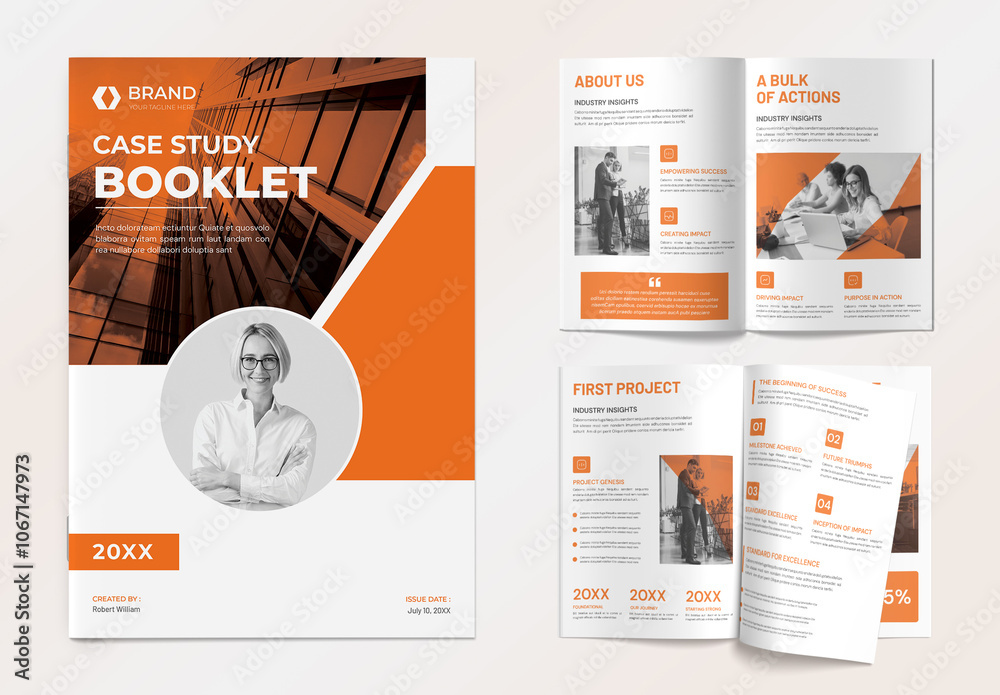 Case Study Template Layout Stock Template | Adobe Stock