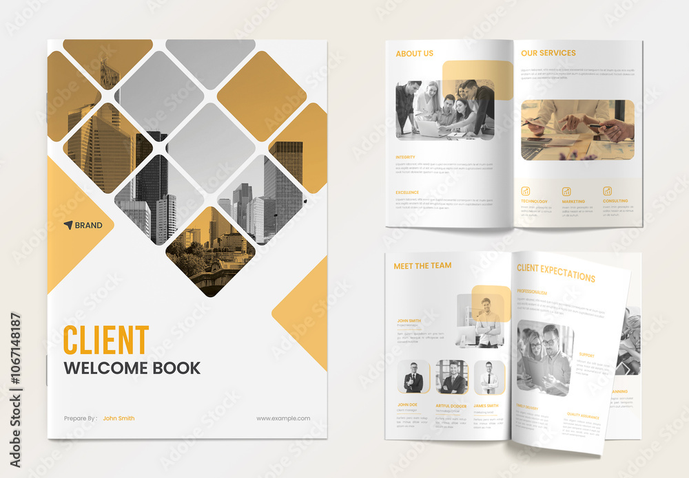 Client Welcome Packet Template Layout Stock Template | Adobe Stock