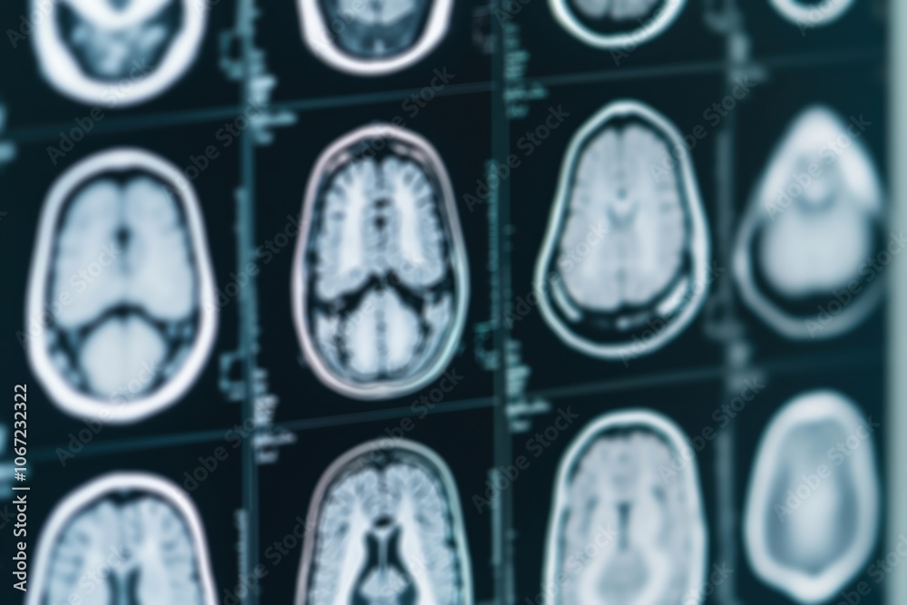 Detailed MRI scans highlighting brain structures, showcasing various ...