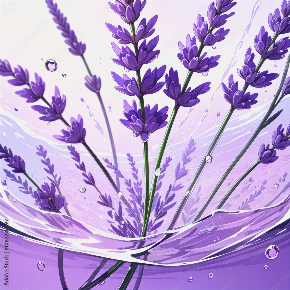 Lavender a macro photo of lavender in the water fresh with a light ...