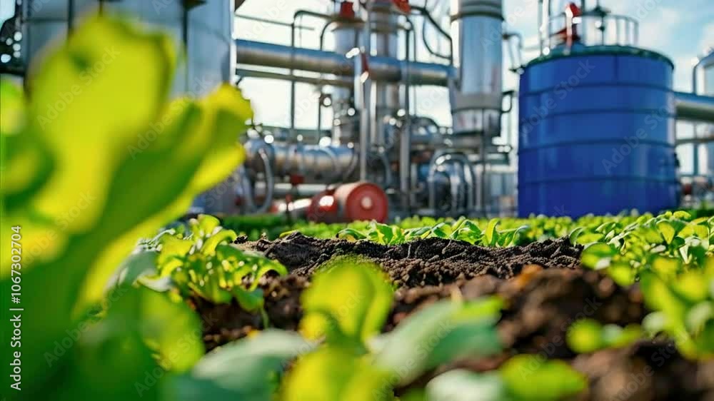 biogas plant, organic waste conversion, renewable energy production ...
