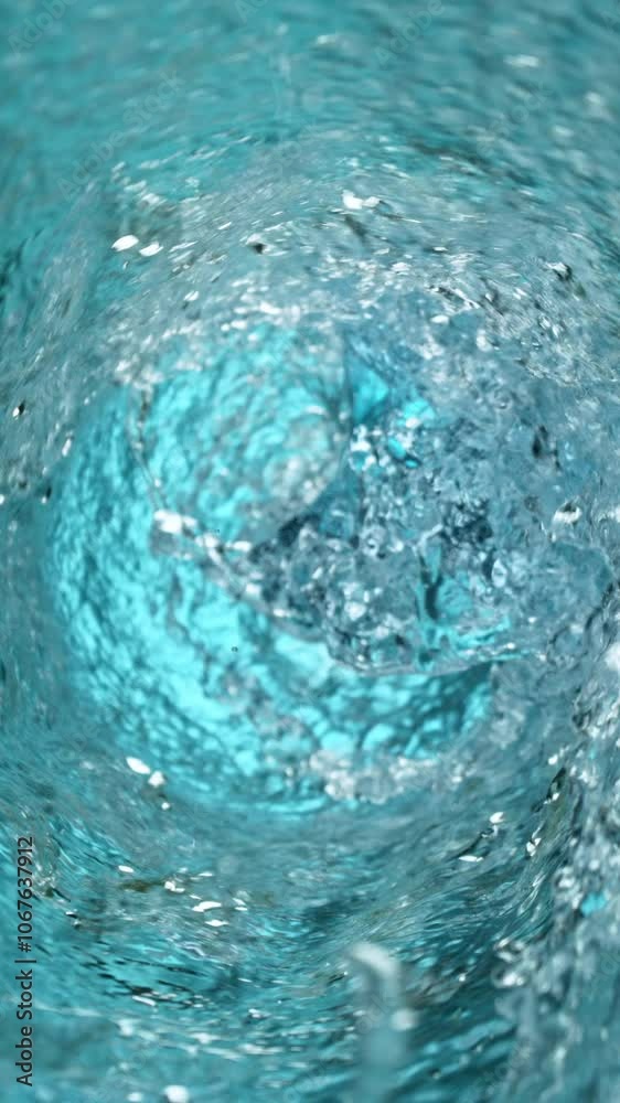 Super Slow Motion of Rotating Water in Twister Shape . Filmed on High ...