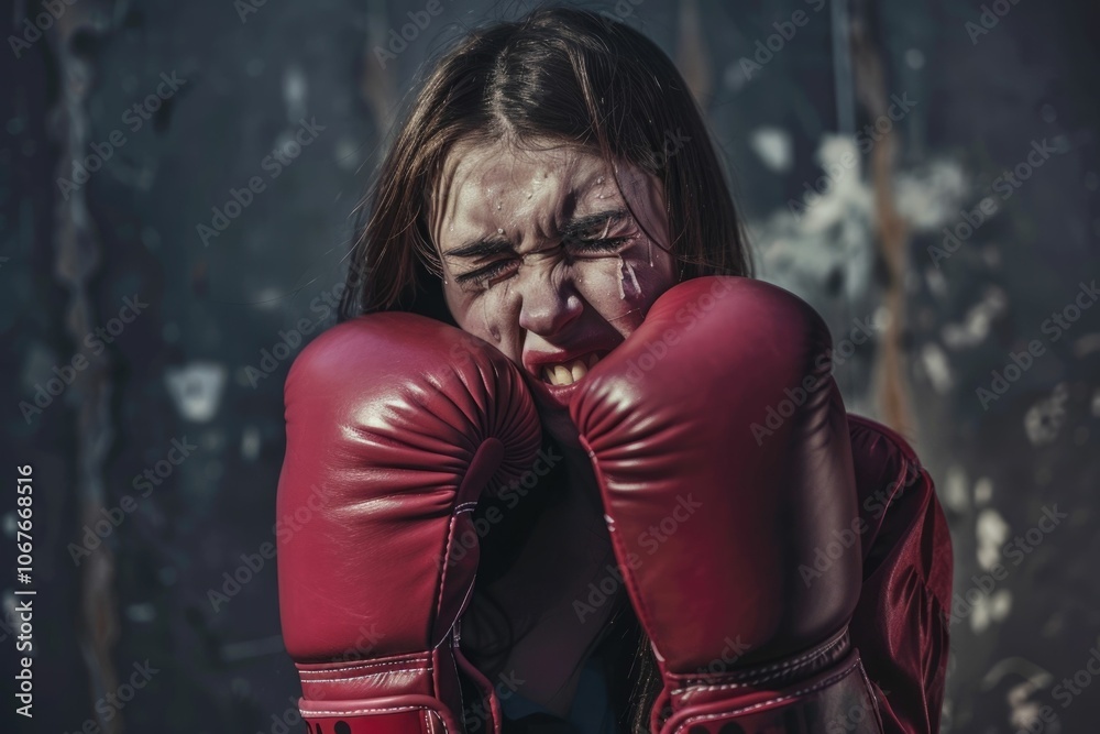 Young girl in distress crying and angry. Stock Photo | Adobe Stock