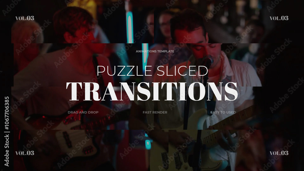 Puzzle Sliced Transitions / vol.03 Stock Template | Adobe Stock